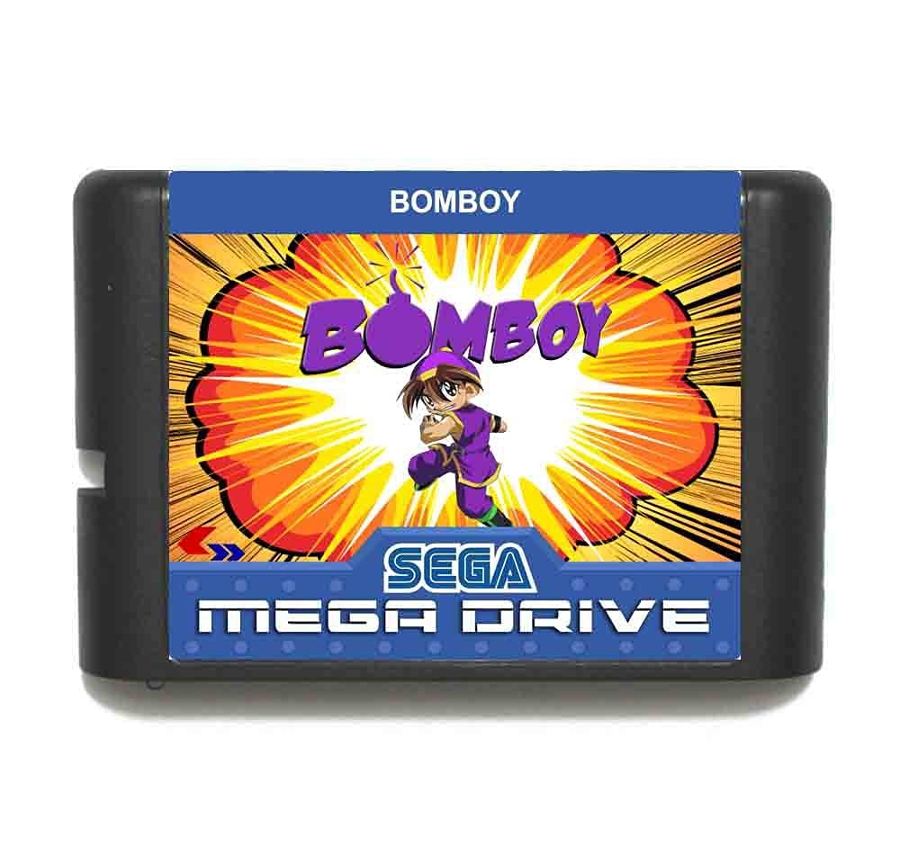 Bomboy 16 Bit MD Game Card For Sega Mega Drive For Genesis (Black)