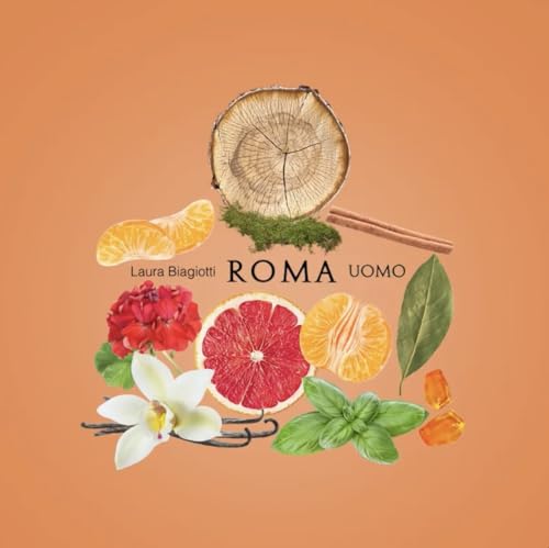 Laura Biagiotti Roma for Men Classic and Elegant Scent - Opens with Grapefruit, Bergamot and Basil - Reveals Your Seductive and Masculine Side - Perfect for Date Night - 1.3 oz EDT Spray