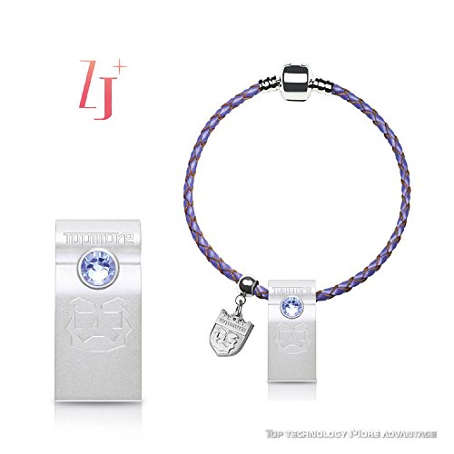TOPMORE ZJ Series USB3.0 Flash Drive decorated with leather braided bracelet Flash Disk Fashion High speed Memory Stick (64GB, Purple)