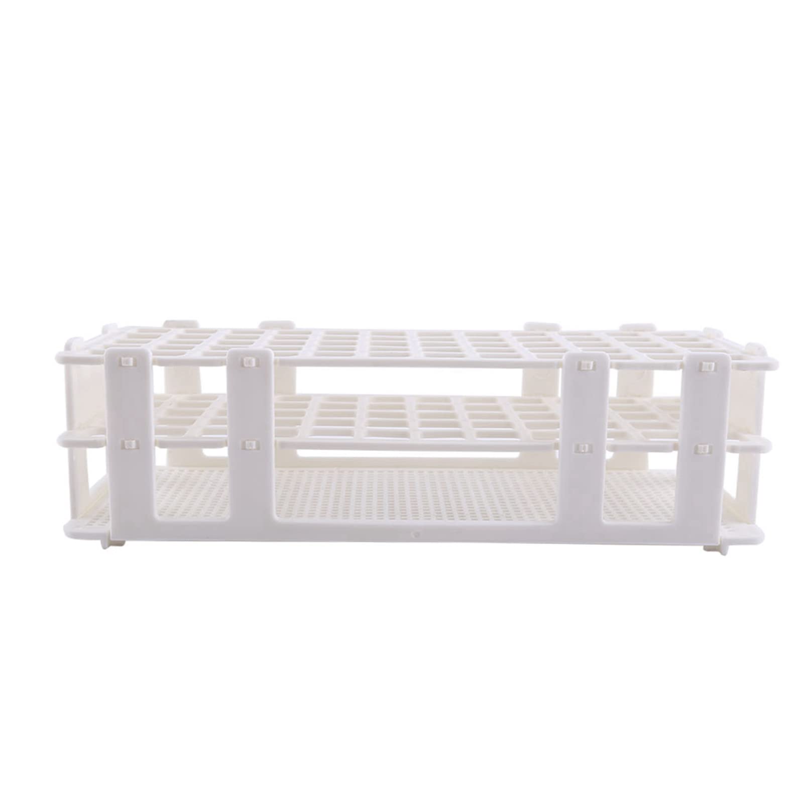 Plastic Test Tube Rack Detachable Holder Storage Stand, Holds 60, for 16mm Dia. Tubes White