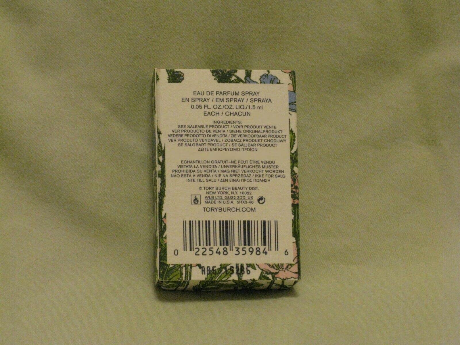 Tory Burch Set of 3 Eau de Parfum Sample Sprays: Jolie Fleur Rose, Fleur Bleue, and Fleur Verte - .05 oz each