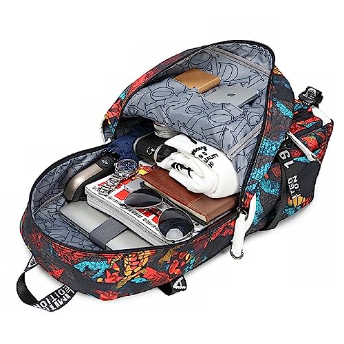 BUGUTKONG Basketball Player Multifunction Backpack Travel Fans Bag Daypack Bookbag School Bag Laptop Bag Batele-a12