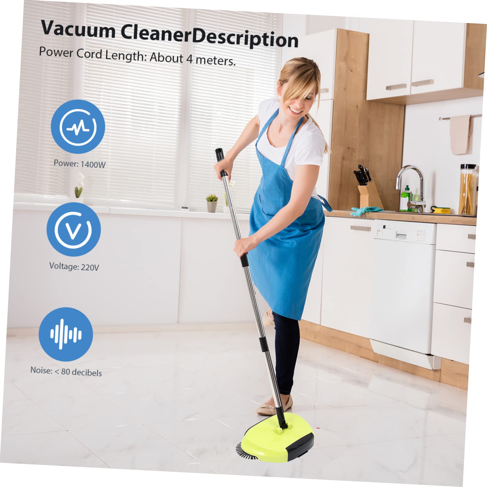 BUTIFULSIC Multi Function Household Cleaning Sweeper Broom with Dustpan and Trash Bin Rotating Floor Mop in Random for Efficient Home Cleaning