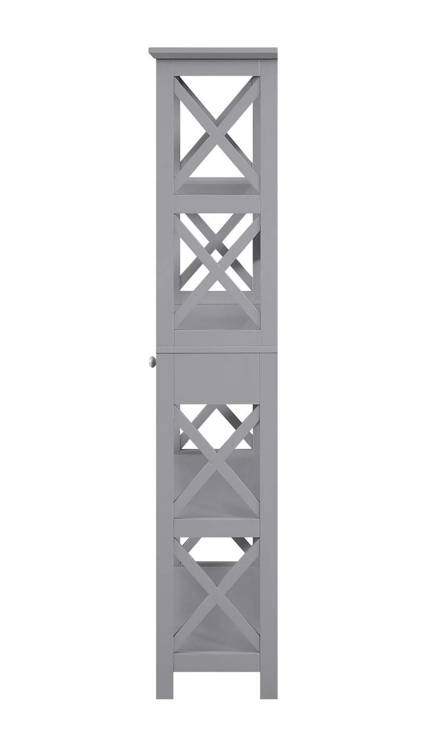 Convenience Concepts Oxford 5 Tier Bookcase with Drawer, Gray