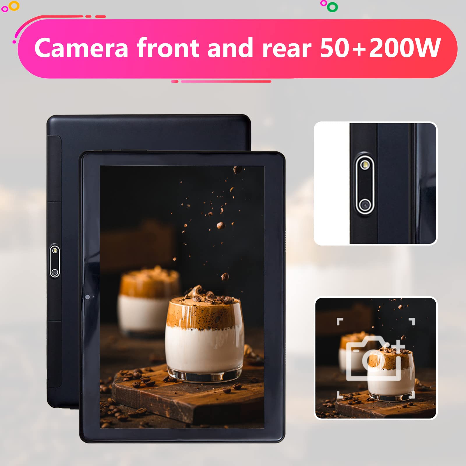 arox Upgraded Android 10.1-Inch Tablet Computer 2+16g 10 Core Ultra-Thin High-Definition Screen Learning Game Video Office Tablet 4500mah Battery Supports Dual Sim Card Voice Call 2023 (Black)