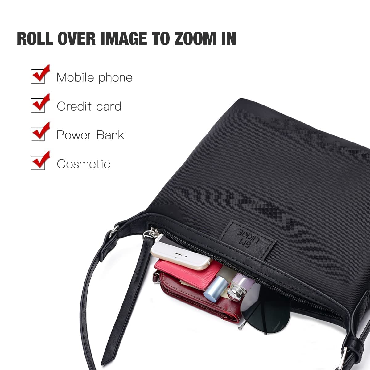 GM LIKKIE Shoulder Clutch Purse for Women, Small Top-Handle Y2K Classic Nylon Purse & Shoulder Handbag