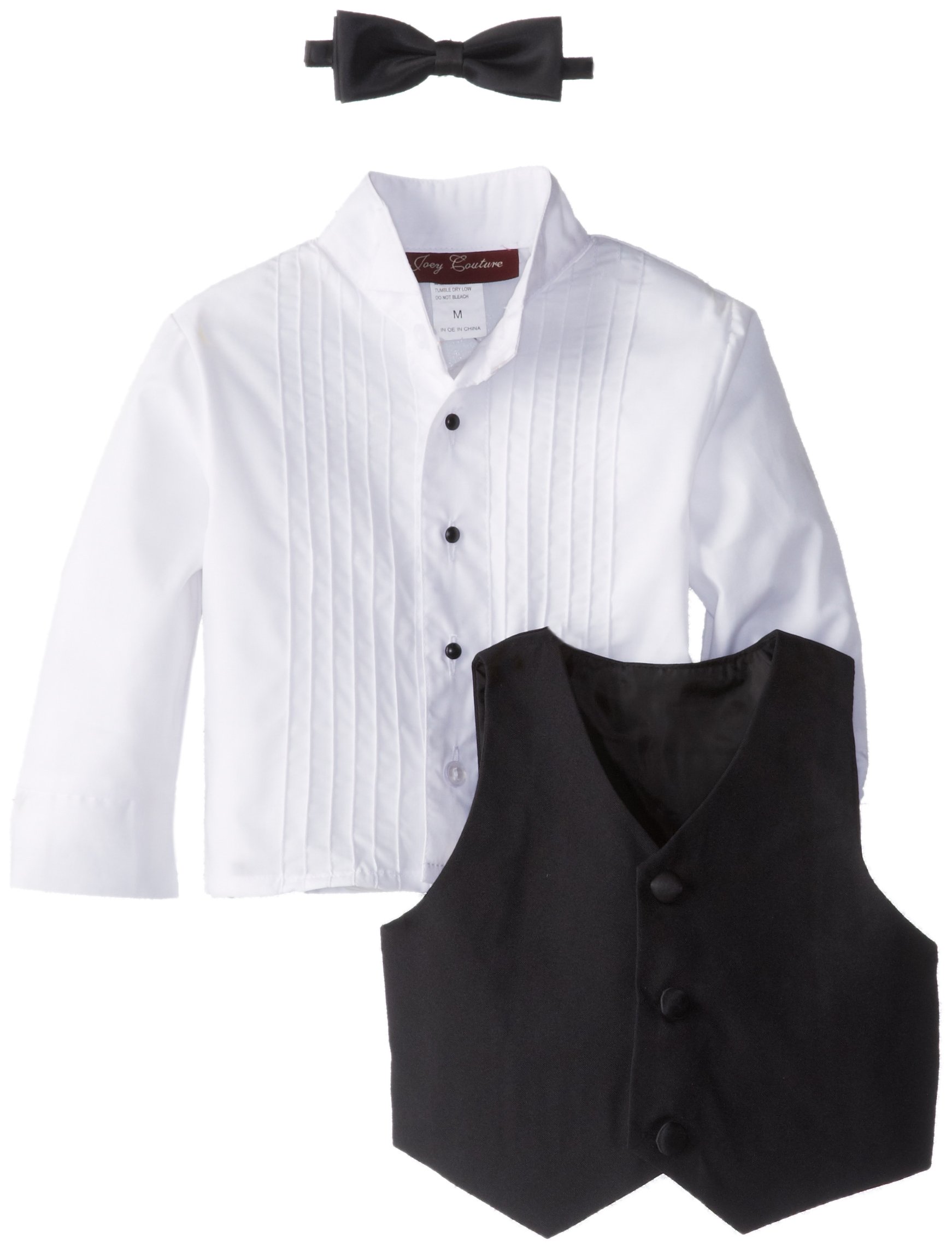 Joey Couture Baby Boys' Tuxedo Suit No Tail, Black, 18 Months/Large