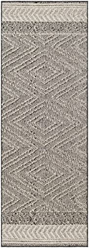 Hauteloom Areli Living Room, Bedroom Patio Outdoor Area Rug - Black, Gray, Beige - 7'10" x 10'