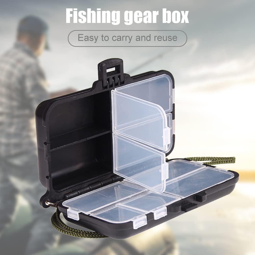 Awakingdemi Waterproof 9 Compartments Storage Trays Case Fishing Tackle Lure Bait Box Hooks Organizer Container Fishing Accessories