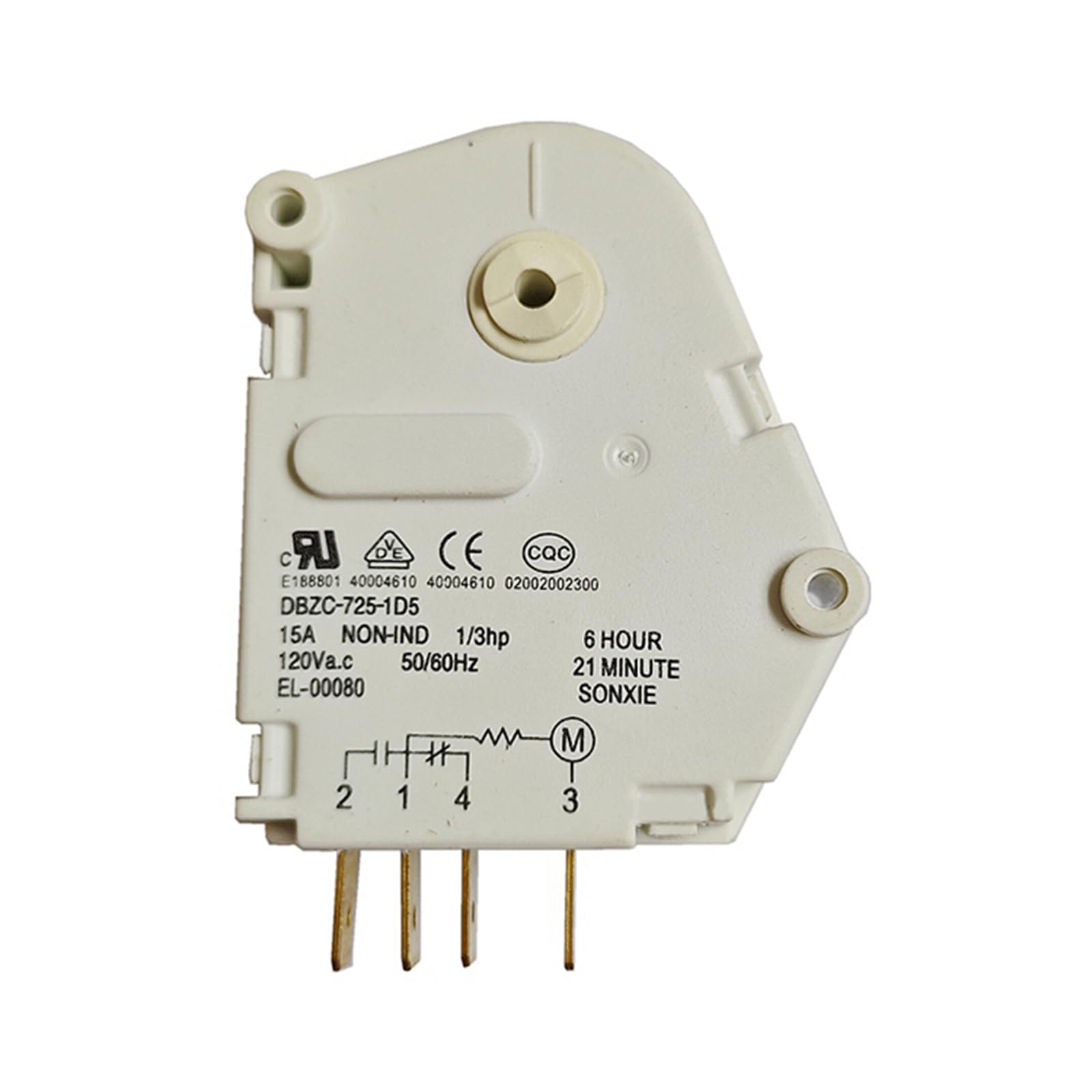 NUHFUFA Defrost Timer DBZC-725-1D5 for Refrigerator Accessories Suitable for 110V-120V Refrigerator Defrost Timer Controller