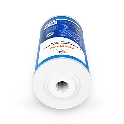 Aquaboon Premium 5 Micron 10" x 4.5" Whole House Coconut Shell Granular Activated Carbon (GAC) Water Filter Replacement Cartridge, 2 Pack
