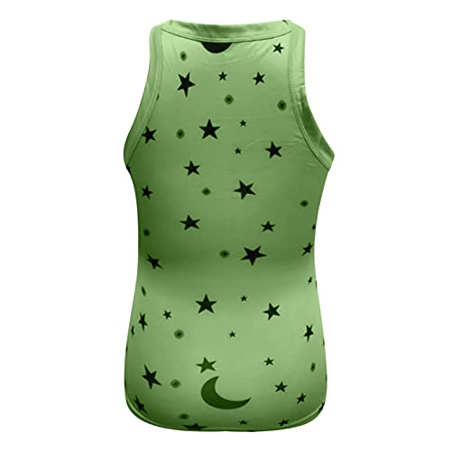 Bravetoshop Women's Sleeveless Workout Shirts Lightweight Running Tank Tops Summer Slim Fit Tee Shirts (B-Green,M)
