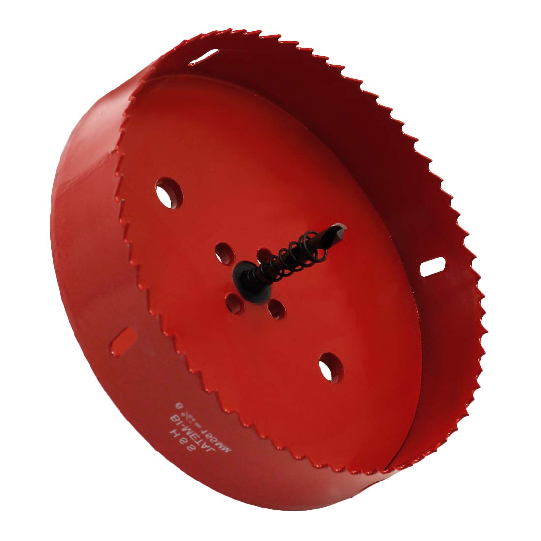 Biaungdo 155mm Hole Saw 6.1 Inch Bi-Metal Hole Saw Corn Hole Cutter for Cornhole Boards, Soft Metal, Drywall, Plastic, Wood, Fiberboard (Red)