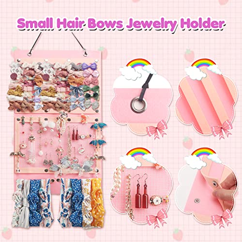 AVITORO 2 pack Hair Bows Holder+1 pack Over The Door Organizer Storage for Stuffed Animal Holder