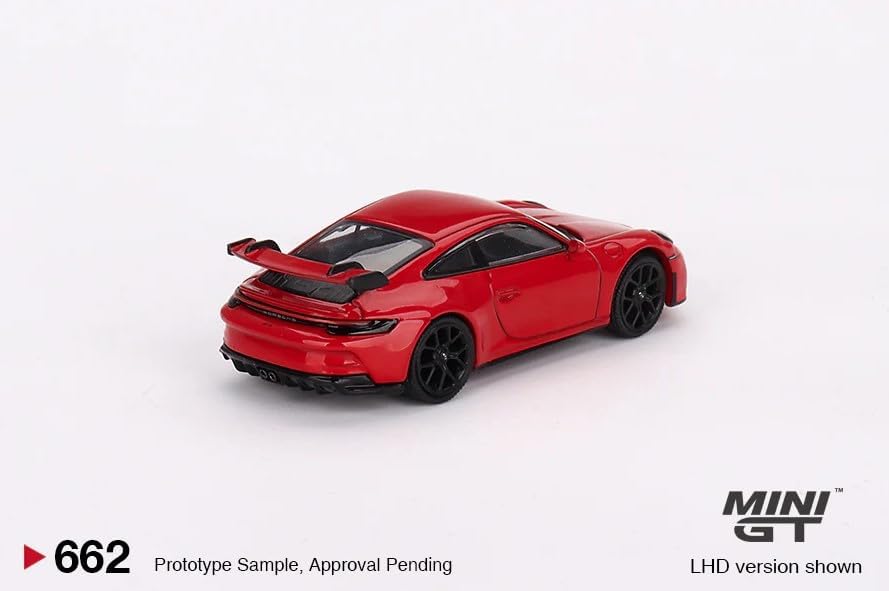 True Scale Miniatures Model Car Compatible with Porsche 911 (992) GT3 Guards Red 1/64 Diecast Model Car MGT00662