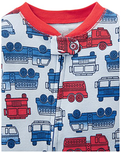 Simple Joys by Carter's Baby Boys' Snug-Fit Footed Cotton Pajamas, Pack of 3, Dinosaur/Firetruck/Animal, 12 Months