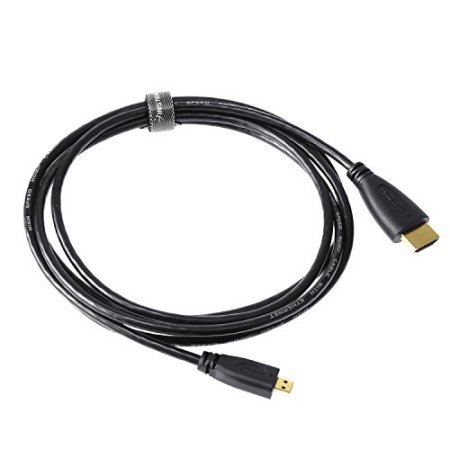 Synergy Digital HDMI Cable Compatible with Panasonic Lumix DC-FZ80 Digital Camera AV/HDMI Cable 5 Foot High Definition Micro HDMI (Type D) to HDMI (Type A) Cable