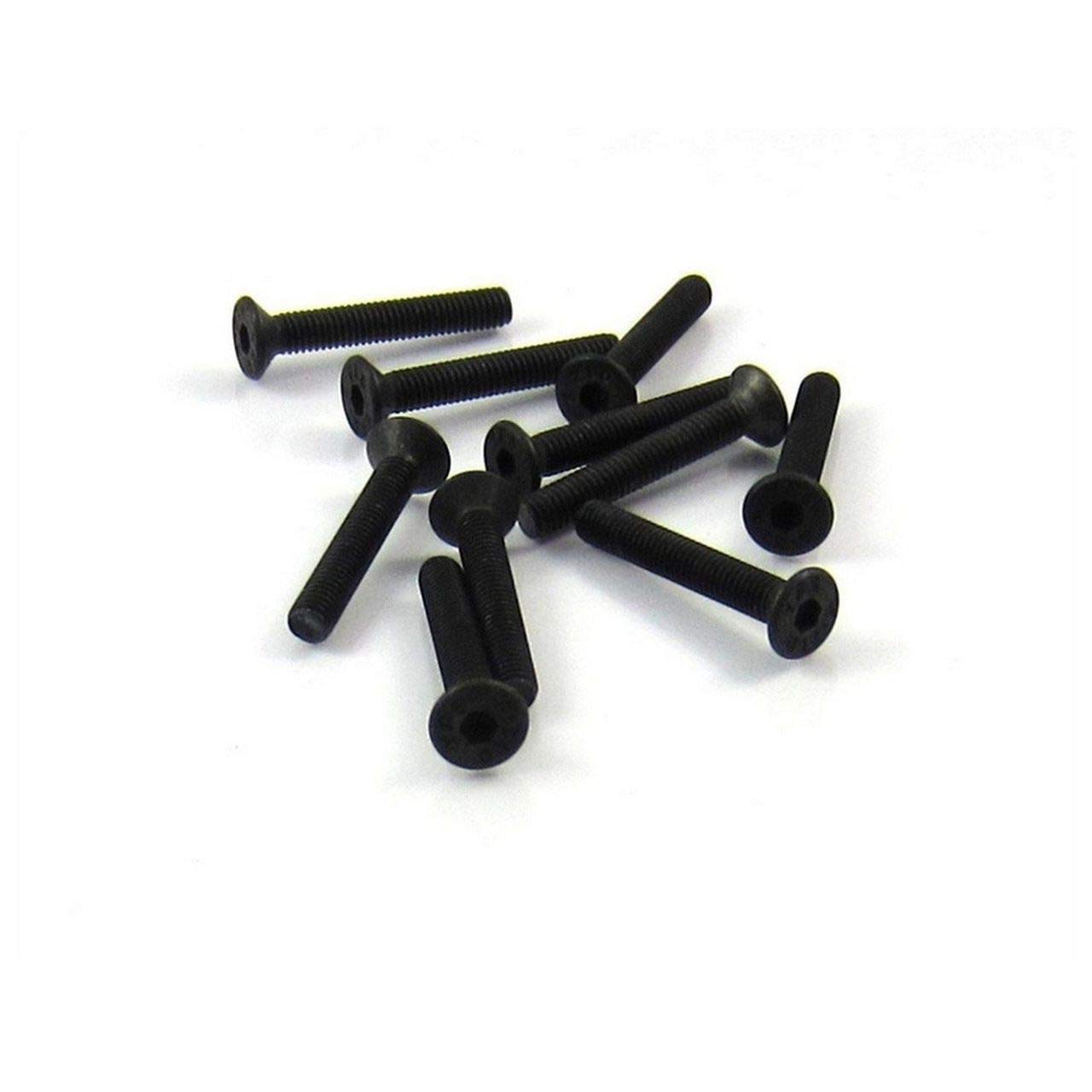 TRB RC 3 x 20mm Flat Head Cap Screw 10pcs 12.9 Hard Alloy Steel