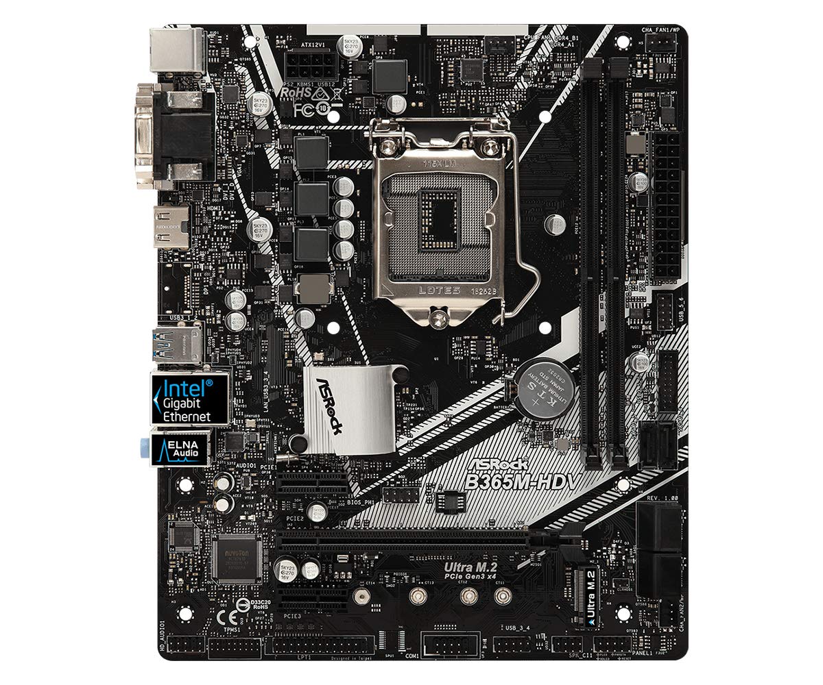 ASRock Intel B365 Chipset Motherboard, B365M-HDV
