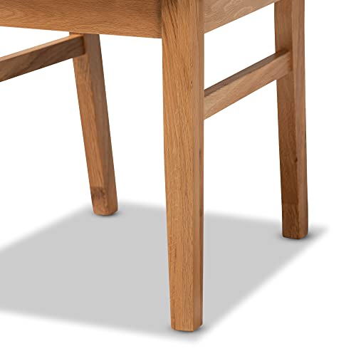 Baxton Studio Idris Dining Chairs, Black/Oak Brown
