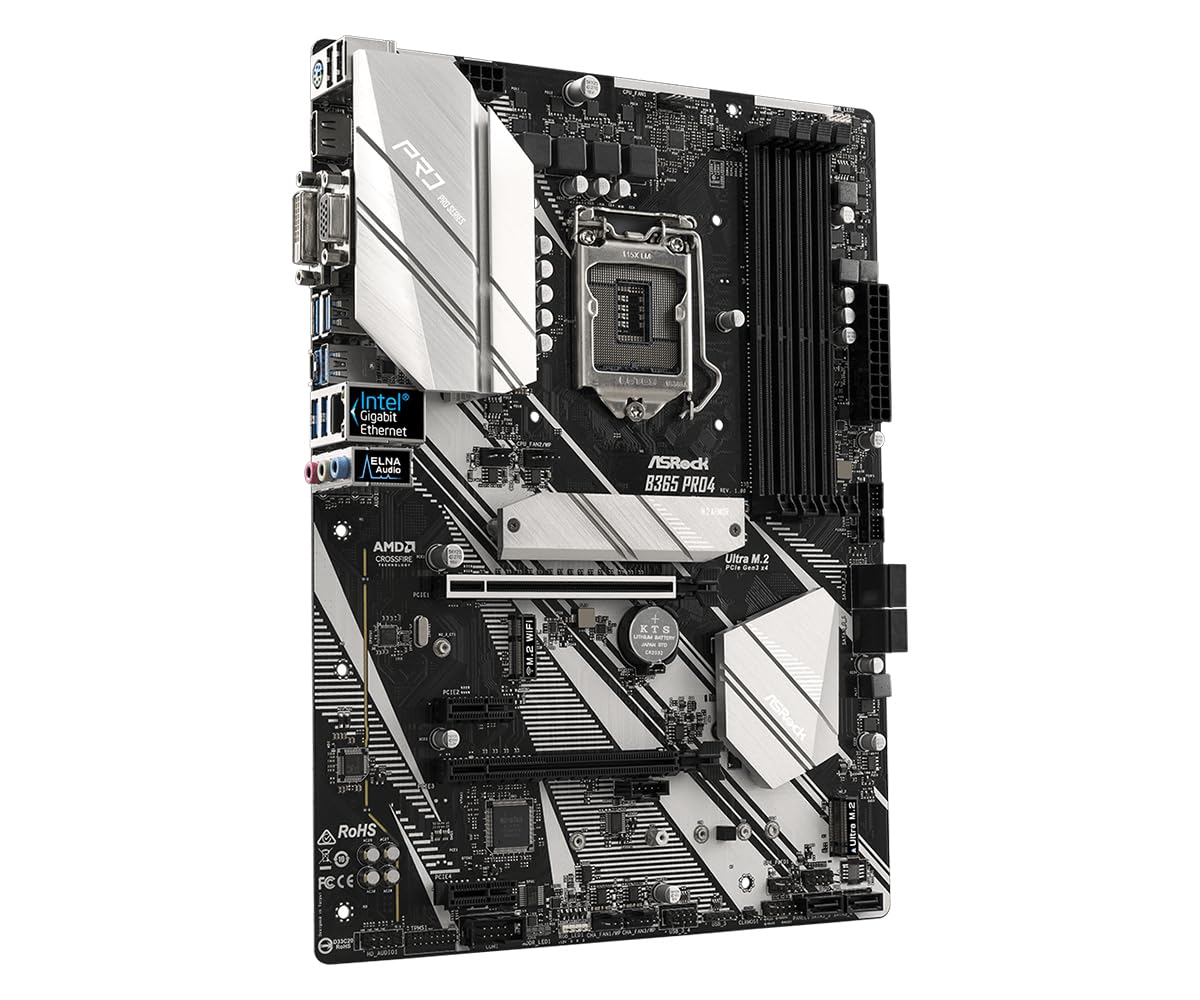 ASROCK MB B365 PRO4 LGA1151/ Intel B365/ DDR4/ Quad CrossFireX/ SATA3&USB3.1/ M.2/ A&GbE/ ATX Motherboard