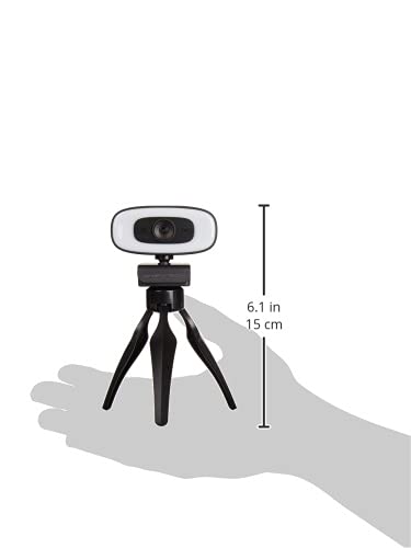 AVMPTECH 4K Webcam with Light & Microphone Autofocus USB Web cam w. Microphone Wide Angle Webcam for Desktop HD Streaming Camera for Computer Webcam Light usbc Privacy Cover & Webcam Tripod Webcam