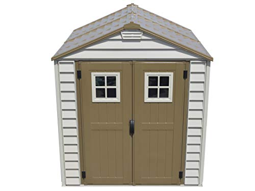 Duramax StoreMax 7 Ft. x 7 Ft. Vinyl Garden Storage Shed | Made of Fire Retardant PVC Resin