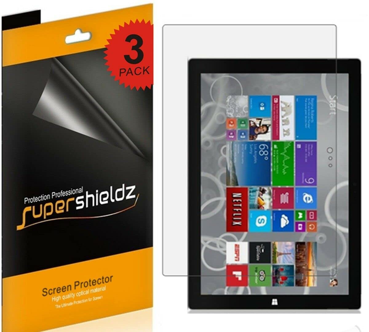 Supershieldz (3 Pack) Designed for Microsoft Surface Pro 3 Screen Protector, Anti Glare and Anti Fingerprint (Matte) Shield