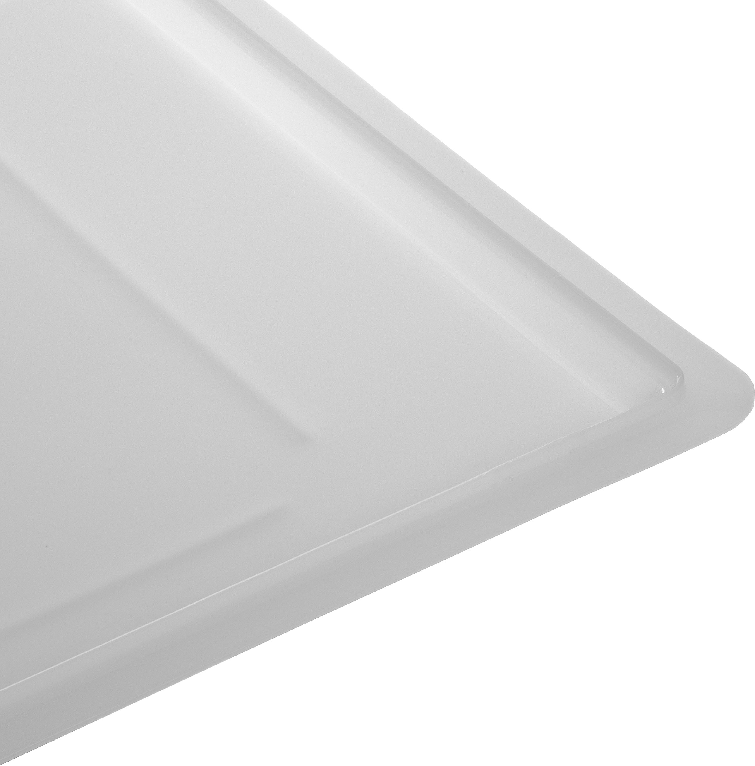 Carlisle FoodService Products Storplus Food Storage Container Lid with Stackable Design for Catering, Buffets, Restaurants, Polyethylene (Pe), 26 x 18 Inches, White, (Pack of 6)