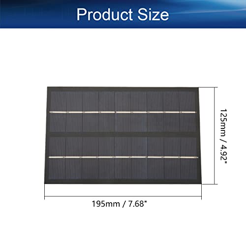 Bettomshin 1Pc 9V 3W Mini Solar Panels Cells, Polycrystalline Solar Cells Micro Solar Panel Module for Light Electric Toys Solar Battery Charger DIY Solar Syatem Kits (7.68" x 4.92"/195mm x 125mm)