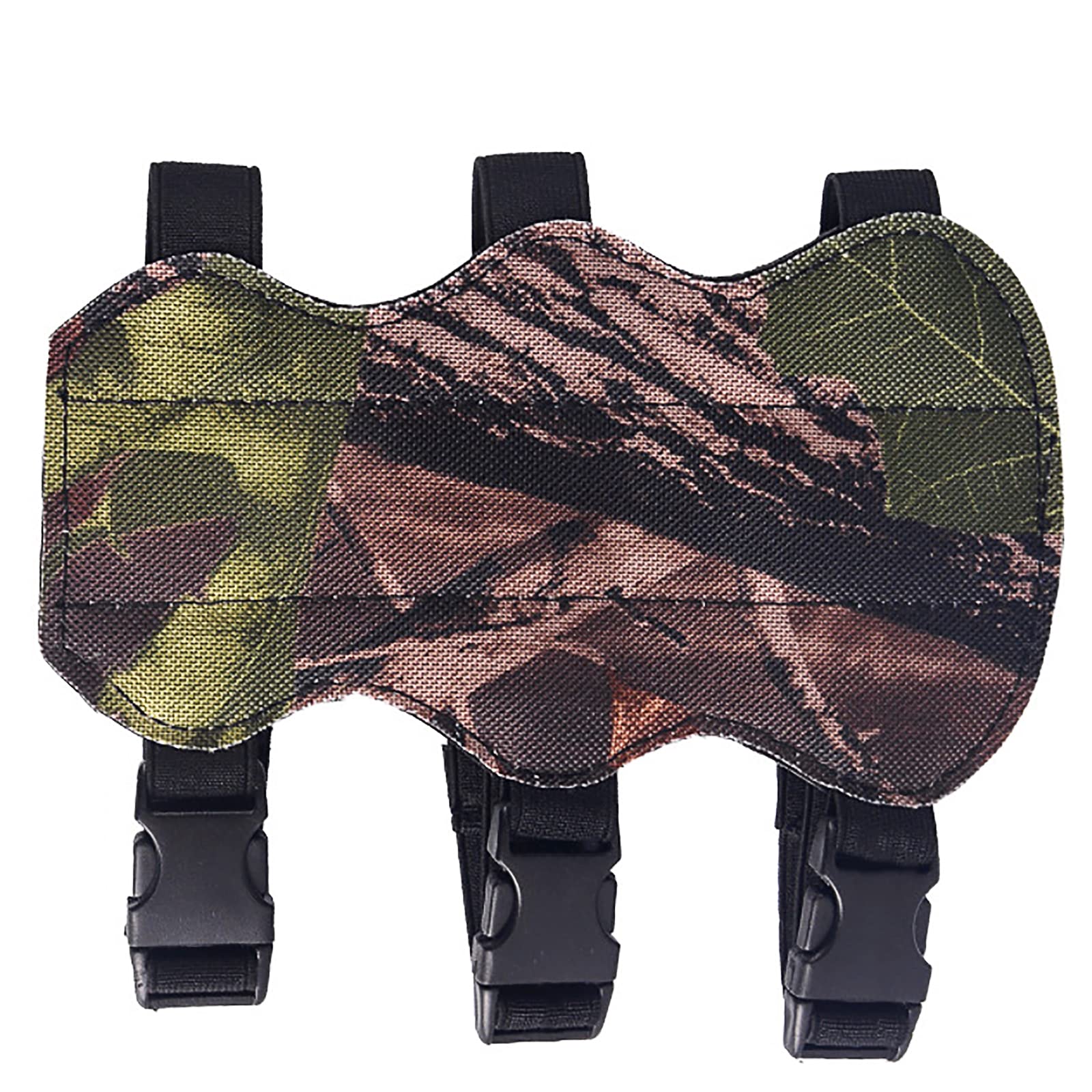 Archerest Arm Guard, Leather Bow Range Bracer Protector with Adjustable 3-Strap Buckles (Camo)