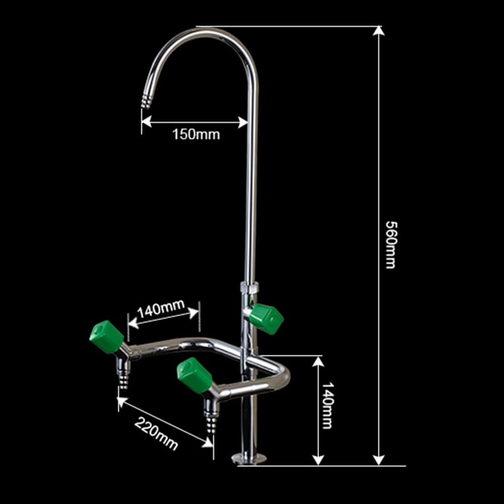 BBGS 3-nozzles Lab Faucets, High Arc Single Handle Sink Faucet for Kitchen Sink Stainless Steel Bar Commercial Laboratory Tap