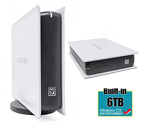 Avolusion PRO-5X Series 6TB USB 3.0 External Hard Drive for WindowsOS Desktop PC/Laptop (White) - 2 Year Warranty