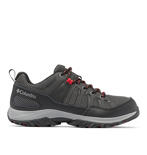 Columbia Men's Granite Trail Waterproof, Shark/Mountain Red, 15