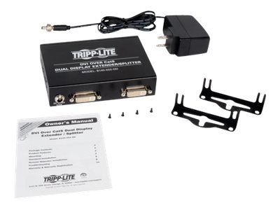 Tripp Lite B140-002-DD Dual Display DVI over Cat5 / Cat6 Extender Splitter, Transmitter - Video extender - 4 ports - up to 200 ft
