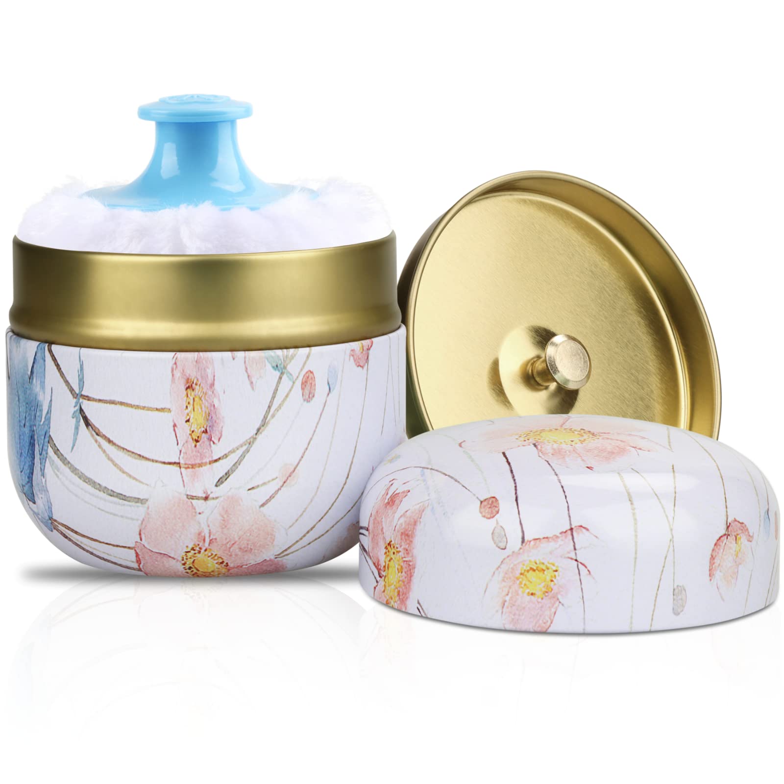 Body Powder Container with Powder Puff, Baby Women Powder Puff Container for Dusting Powder, Bath, Travel (Princess)