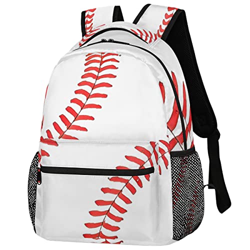 Baseball Backpack for Boys, Sports Baseball Print Backpack, 16 Inches Softball Bag Waterproof Travel Boys Girls Laptop Backpack