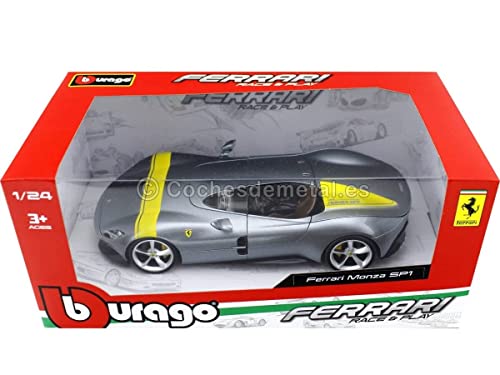 Bburago 1:24 R&P Ferrari Monza SP-1 - Grey