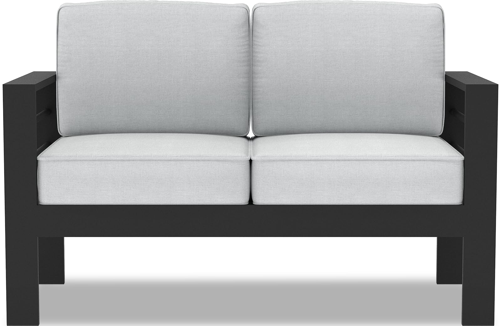 LayinSun Aluminum Outdoor Patio Loveseat, 2 Seater Sofa Chair with Cushion