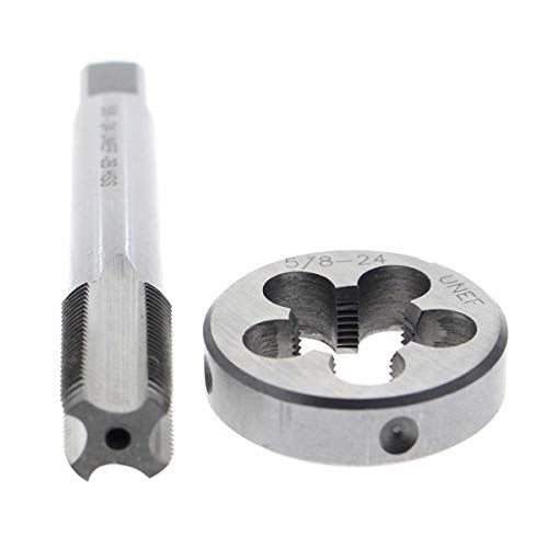 AUTOKAY New HSS 5/8"-24 UNEF Right Hand Thread Tap and Die Set (5/8x24) RH