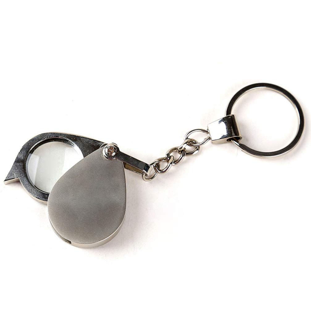 ARTIBETTER Magnifying Glass Keychain 15x Handheld Pocket Magnifier Small Folding Hand Held Magnifier for Reading Coins Hobby Travel