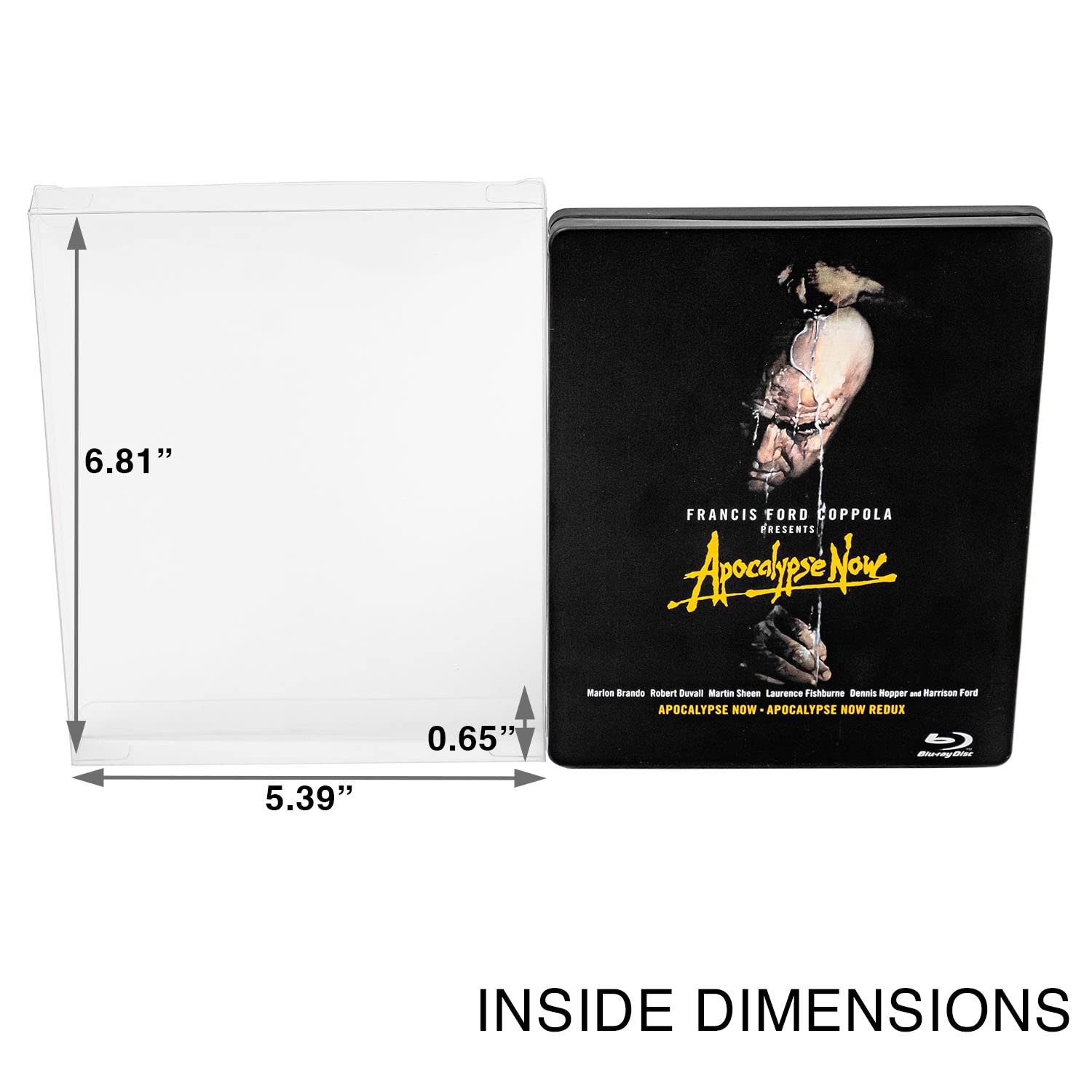 Viturio Protector Cases Compatible with BLU-RAY w J-Card, Steelbooks, PS3, PS4, Xbox ONE (10 Pack)