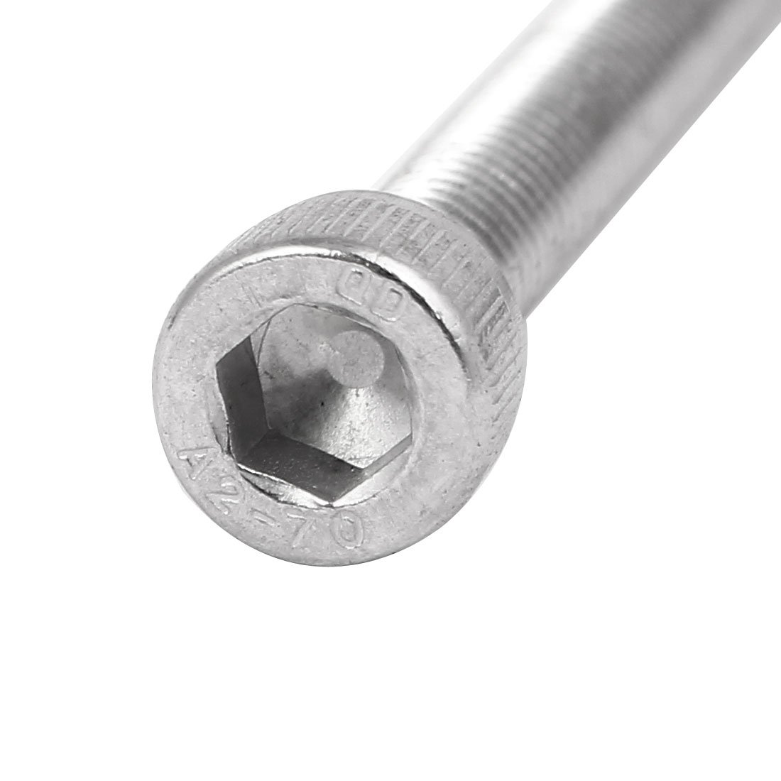 uxcell® M6 x 80mm Thread 304 Stainless Steel Hex Socket Head Cap Screw Bolt DIN912 6pcs