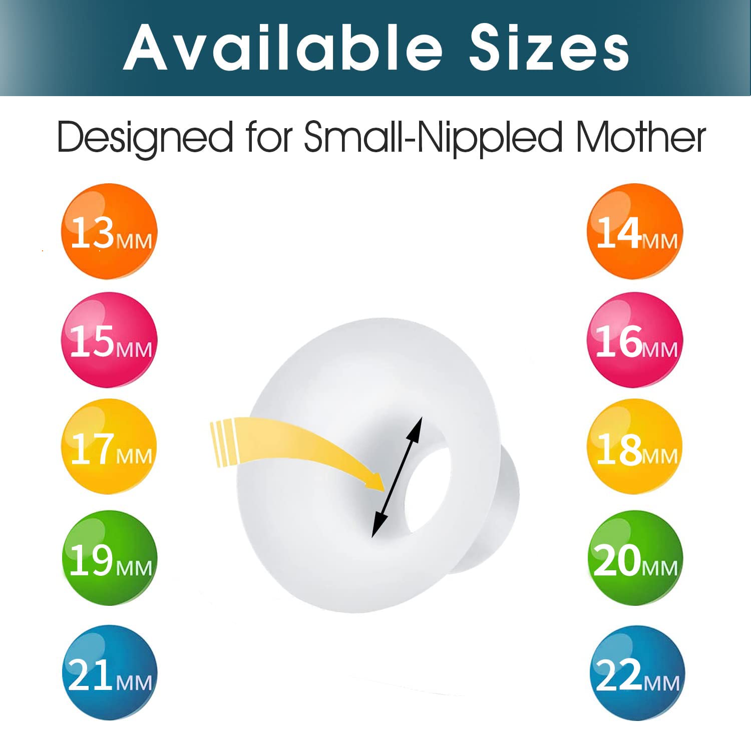 Begical Flange Inserts 18mm for Medela/Spectra/tsrete/momcozy/Elvie/Motif Luna/Ameda MYA Breastpump 24mm Breast Shields. Reduce 24mm Nipple Tunnel Down to 18mm (Half-Clear)