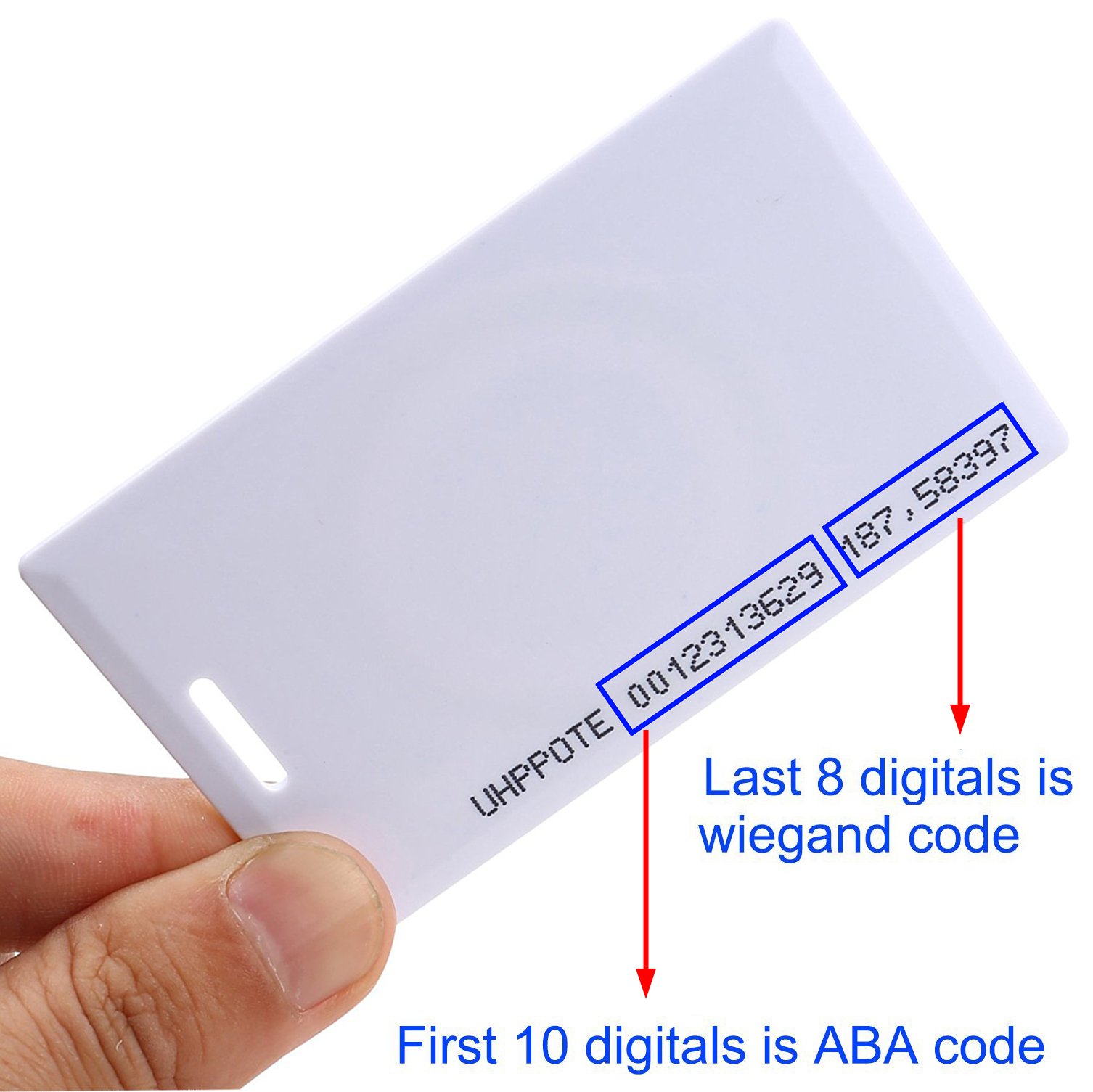 UHPPOTE Contactless 125kHz RFID Proximity Smart Card for Access Control & Time Attendance (1.8mm Thick, Pack of 50)