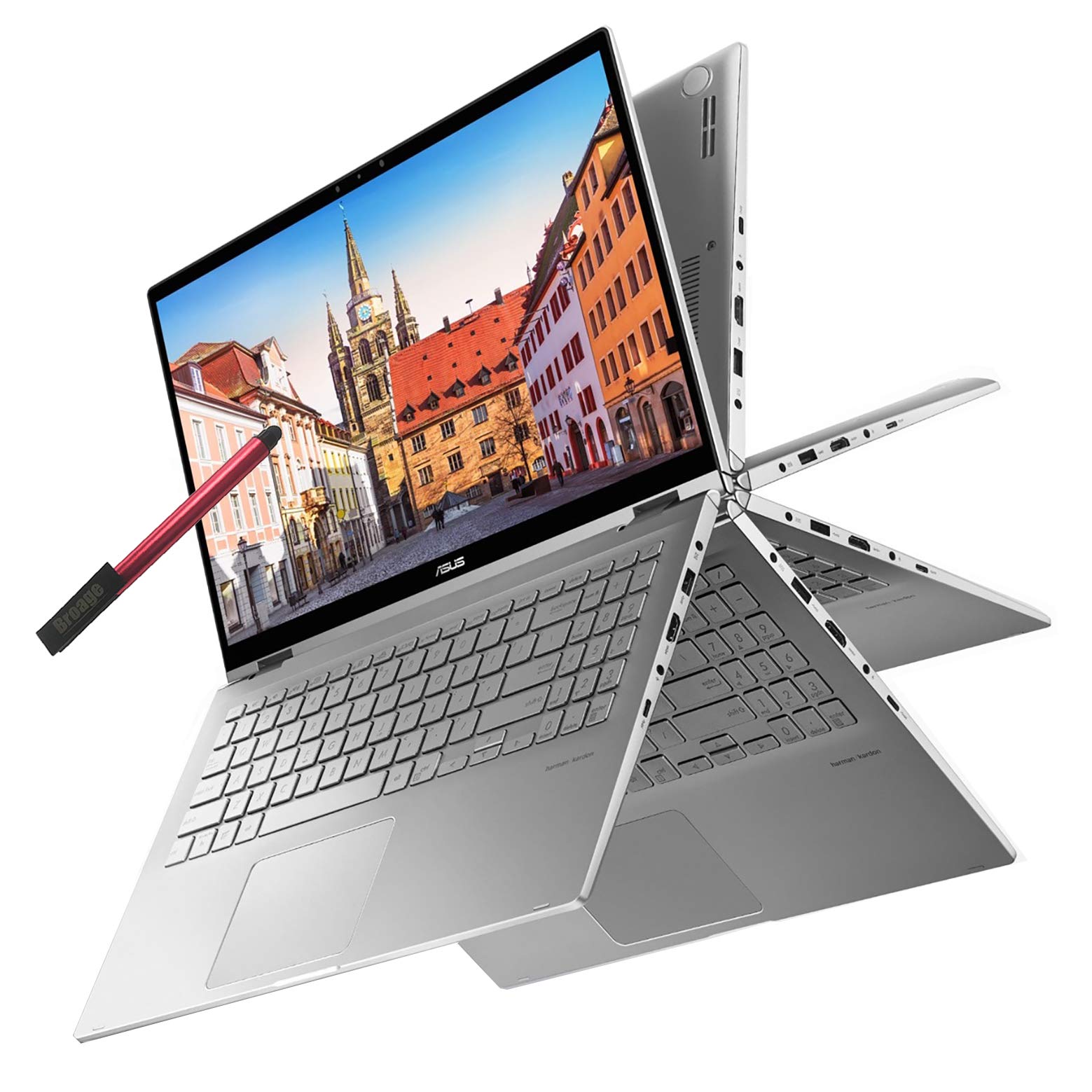 ASUS ZenBook Flip 15 15.6" FHD Touchscreen 2-in-1 Laptop Computer_ AMD Octa-Core Ryzen 7 4700U (Beat i7-1065G7)_ 8GB DDR4 RAM_ 512GB PCIe SSD_ NVIDIA GeForce MX350_ Win 10_ BROAGE 64GB Flash Stylus