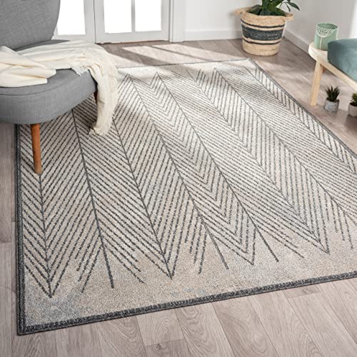 LUXE WEAVERS Gray 4x6 Geometric Area Rug