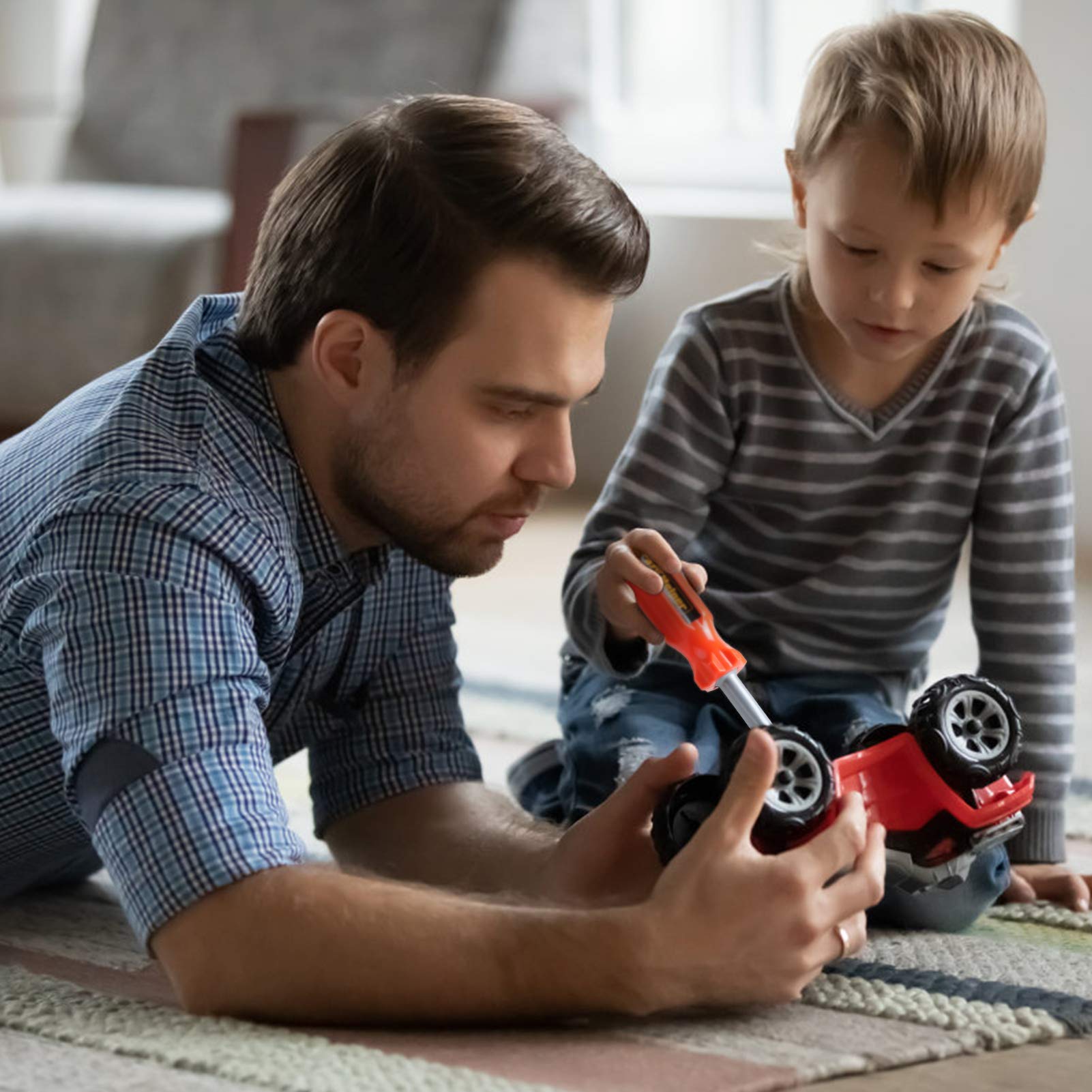 Elitoky Kids Tool Set - Toddler Tool Set with Tool Box & Electronic Toy Drill, Pretend Play Construction Kit for Kids, Toddler Boy Toys, Toy Tools for Kids Ages 3, 4, 5, 6, 7, 8 Years Old