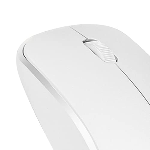 areclern Portable Wireless Mouse Ergonomic Rechargeable Silent with Receiver Mice Gaming Mouse Computer Accessories for Laptop PC White