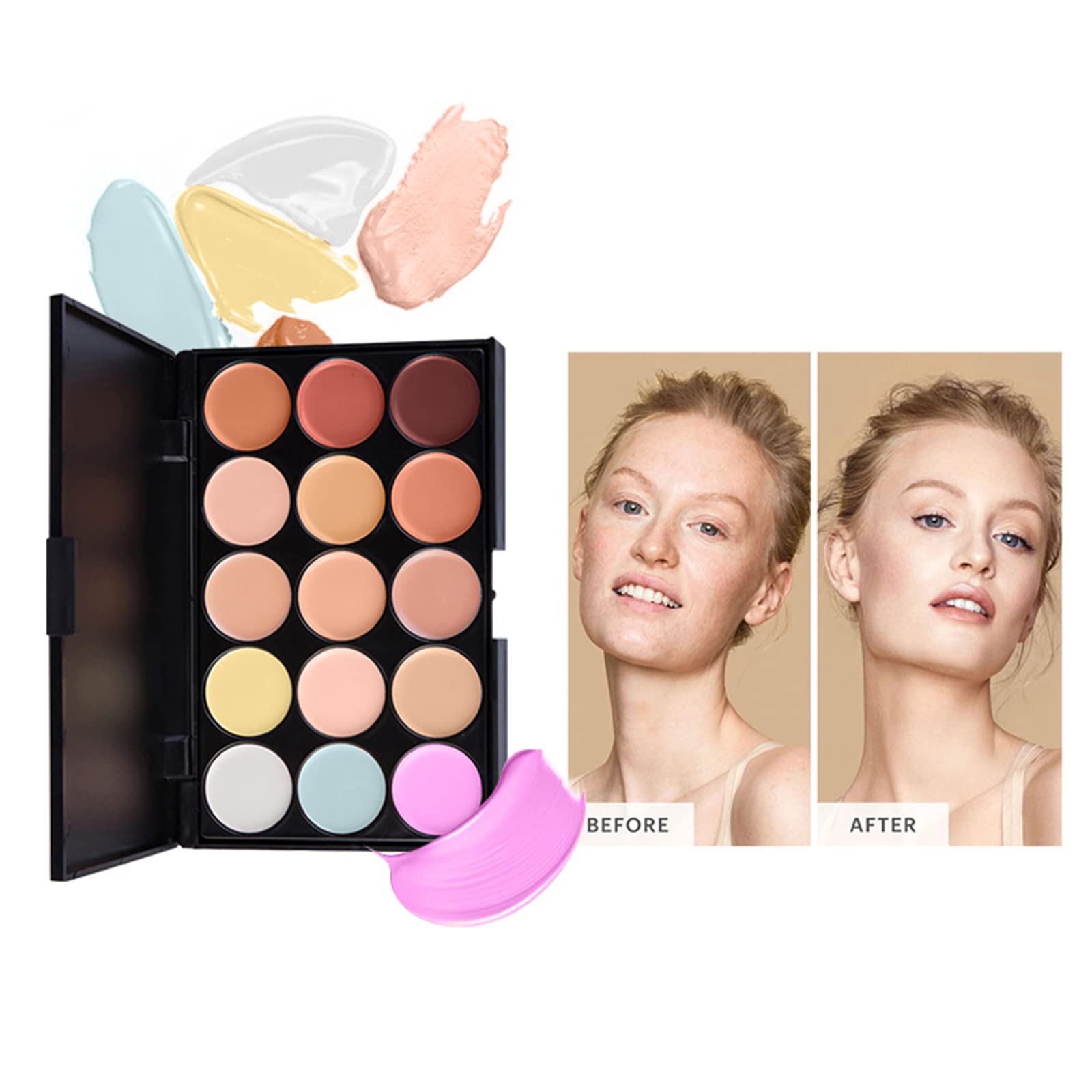 FantasyDay All-in-one Holiday Makeup Gift Set | Full Makeup Kit for Women Essential Starter Bundle Include Eyeshadow Palette Lipstick Blush Cream Concealer Face Powder Eyeliner Mascara Lipgloss Brush